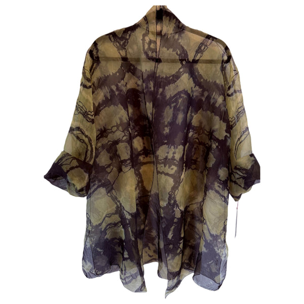Diane Katz Designs Jacket, Long, Organza, Black/Sage, L/XL – Santa Fe ...